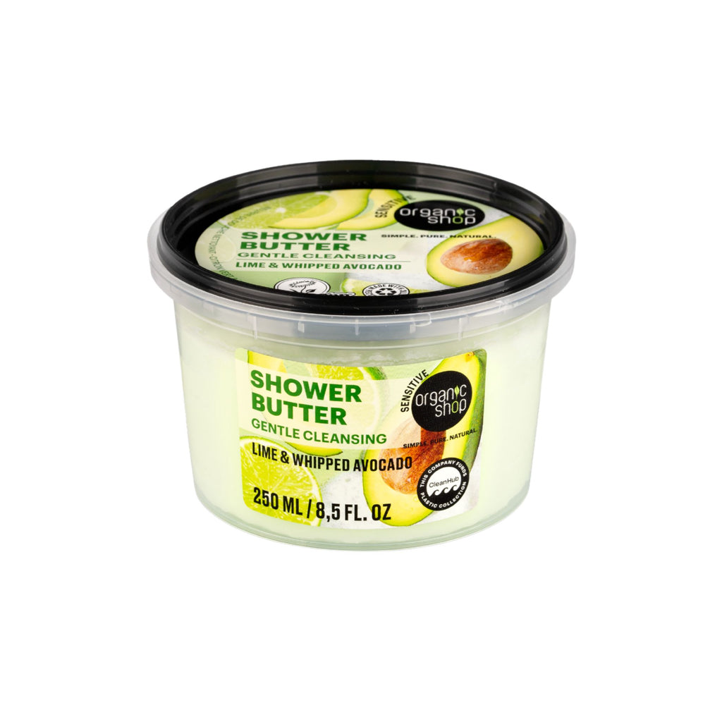 Organic Shop Gentle Cleansing Shower Butter, Lime and Whipped Avocado