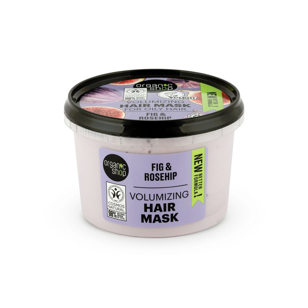 Organic Shop Volumizing Hair Mask for Oily Hair Fig and Rosehip (250ml