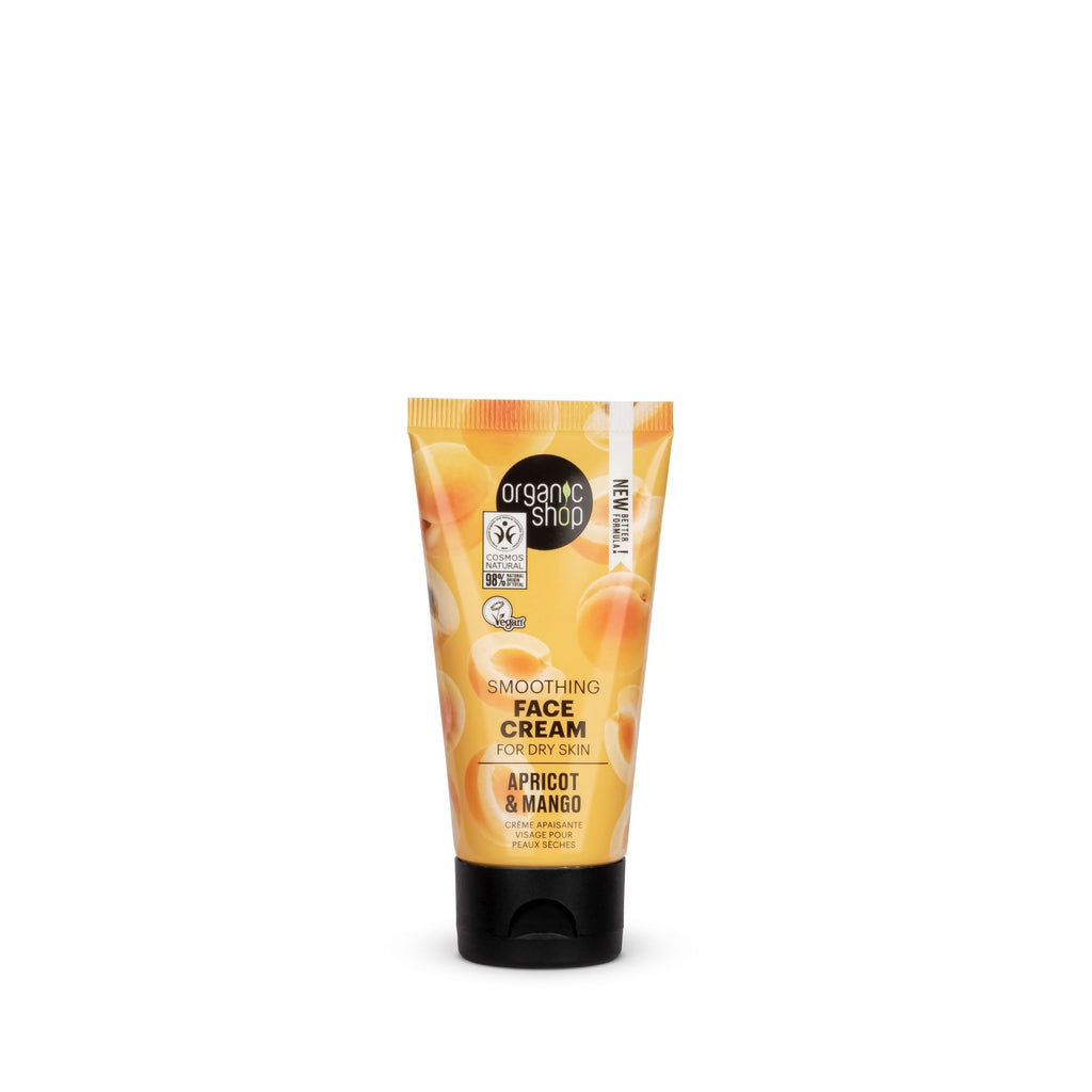 Organic Shop Smoothing Face Cream For Dry Skin Apricot and Mango (50ml